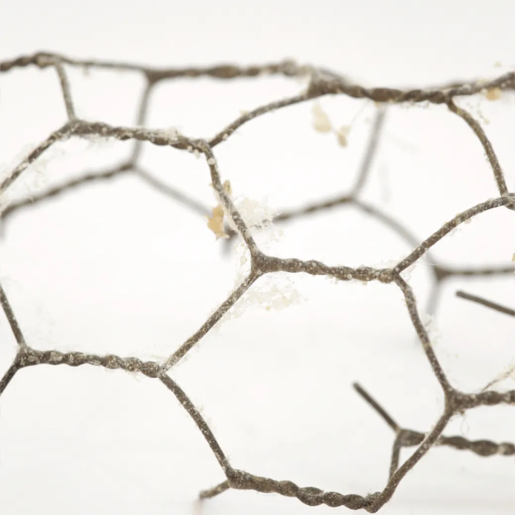 Synthetic Cobweb (on chicken wire) - Institute of Making