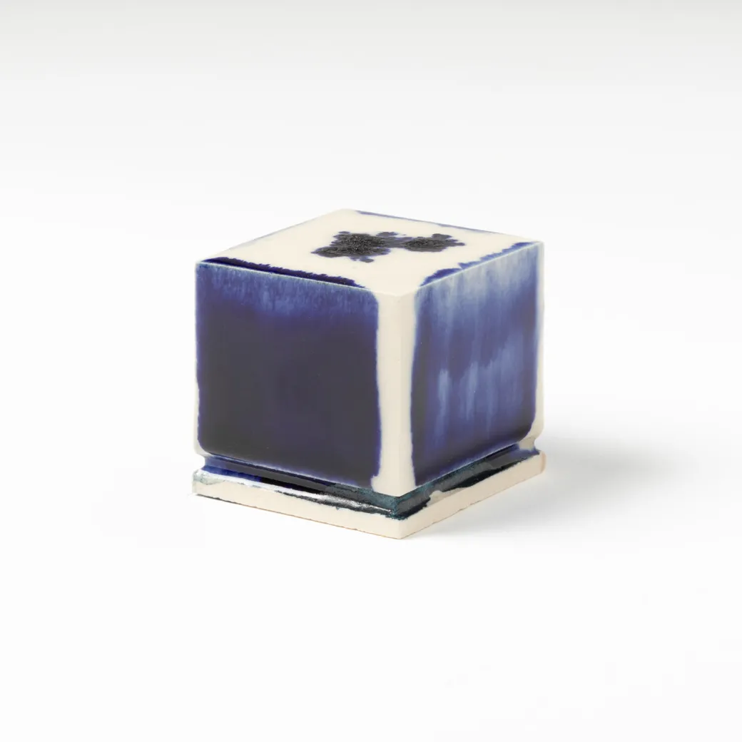 Cobalt Rare Earth Glazed Cube (dark blue) - Institute of Making