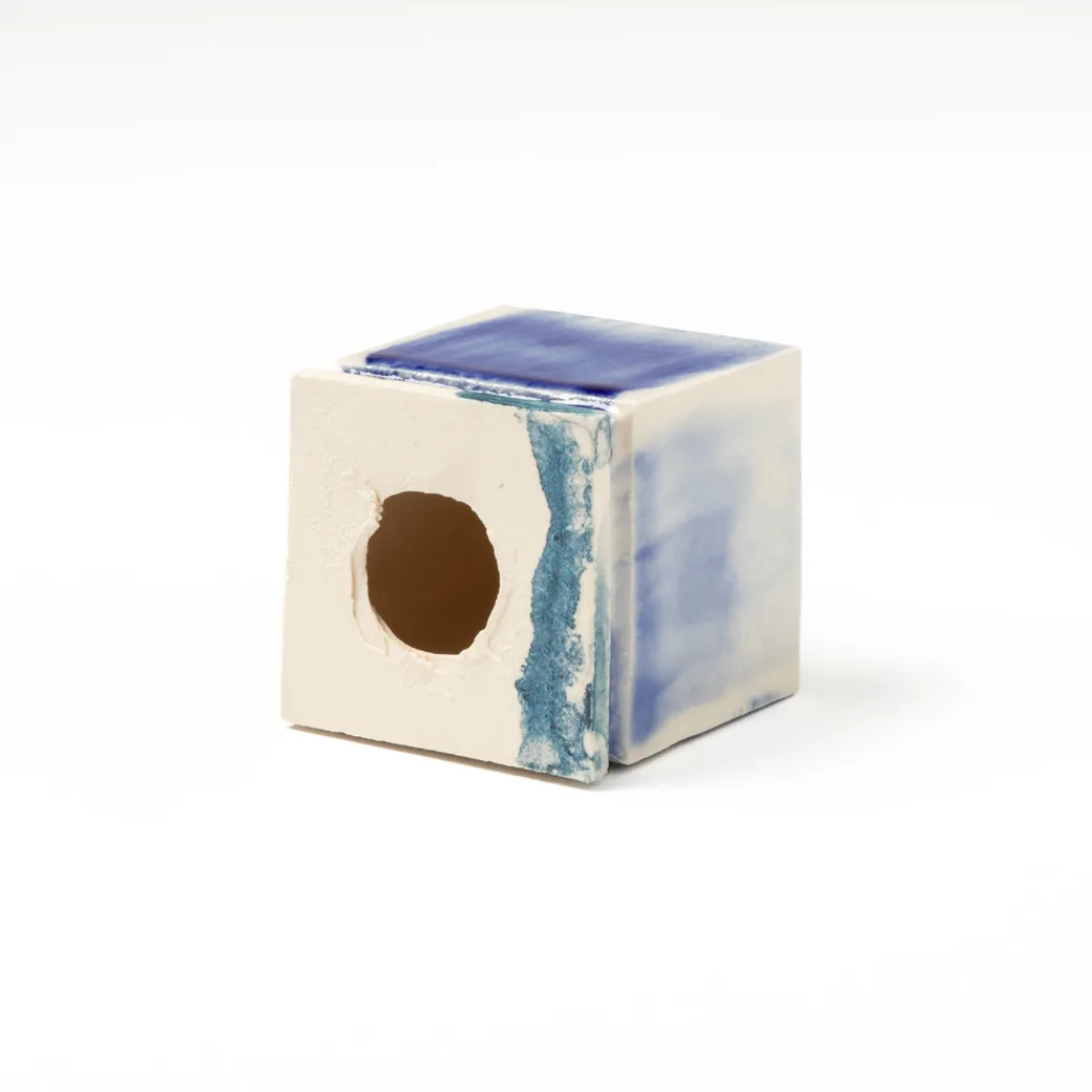 Cobalt Rare Earth Glazed Cube (dark blue) - Institute of Making