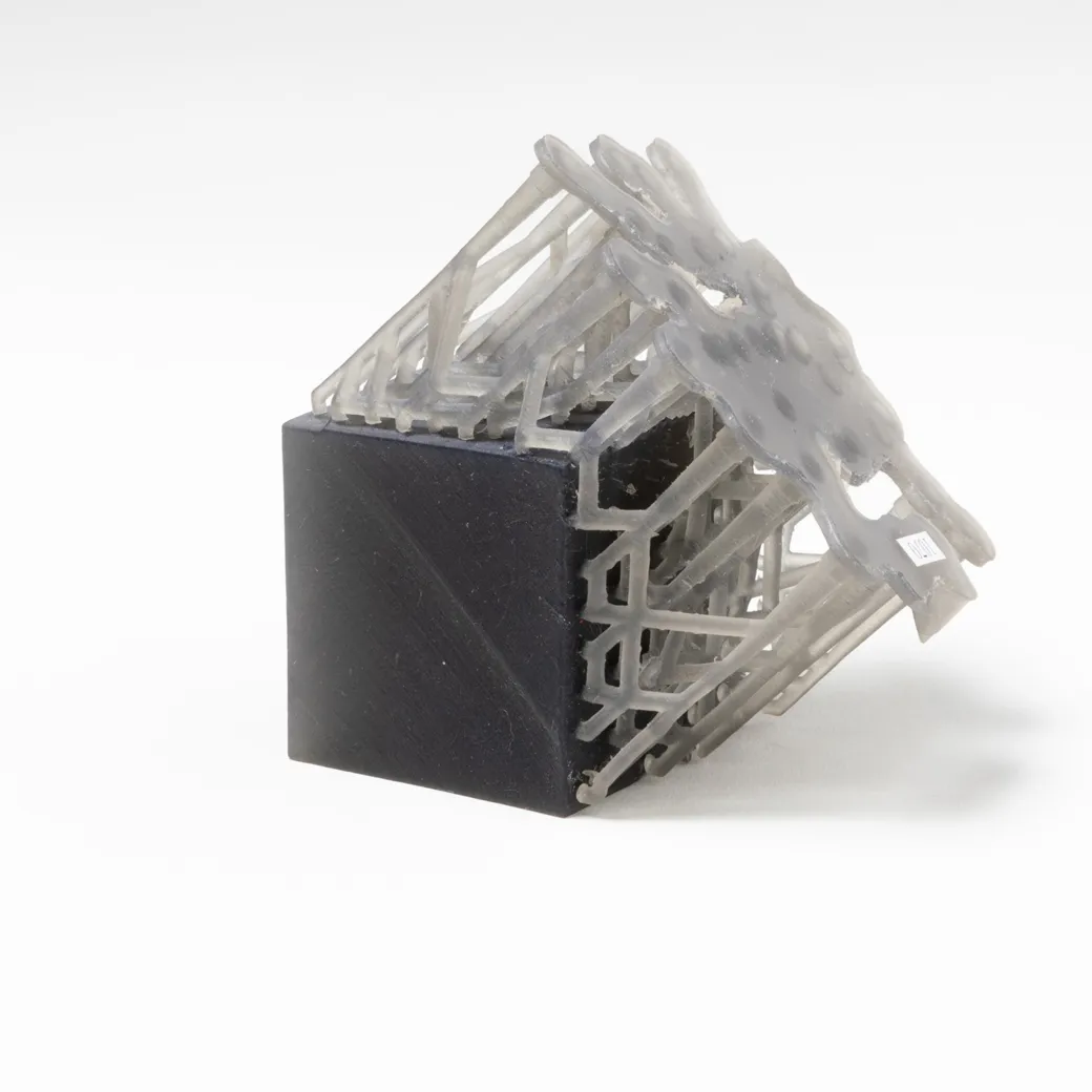 3D Printed Cube (with supports) - Institute of Making