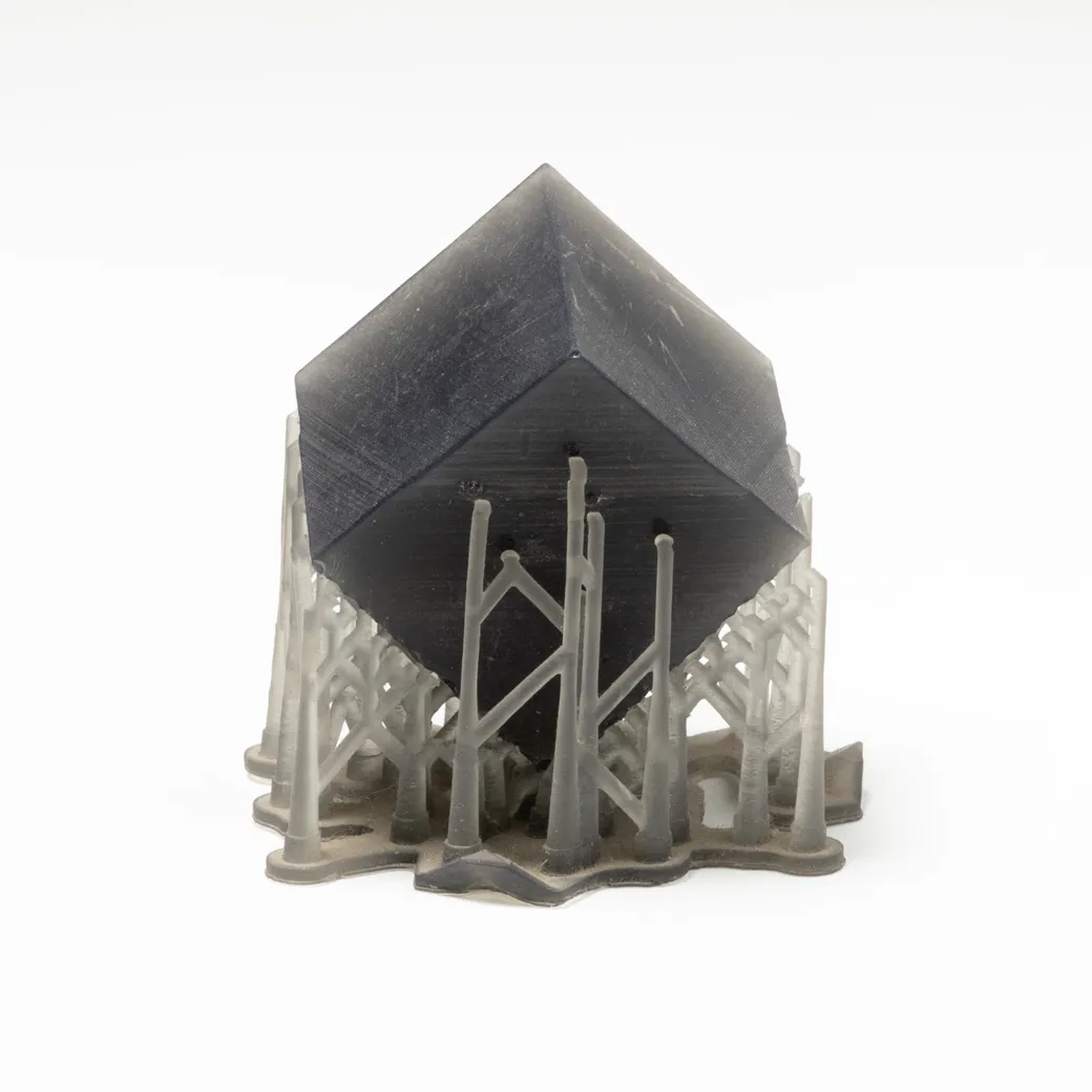 3D Printed Cube (with supports) - Institute of Making